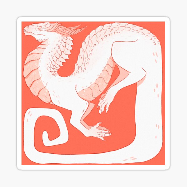 "White dragon" Sticker for Sale by MrMackerel | Redbubble