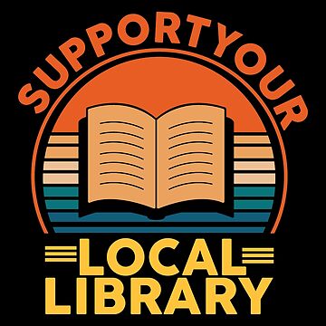 "Support your local library vintage" Sticker for Sale by AdelDa19 ...