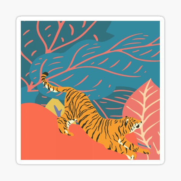 "Classical Colorful Tiger " Sticker for Sale by Crixium | Redbubble