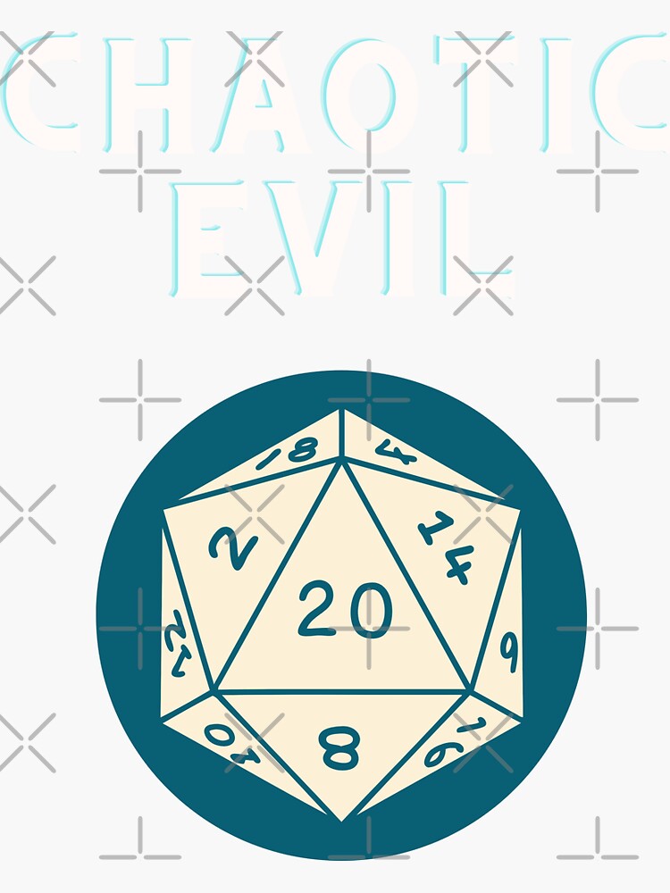 "Chaotic Evil" Sticker for Sale by Vallagard | Redbubble