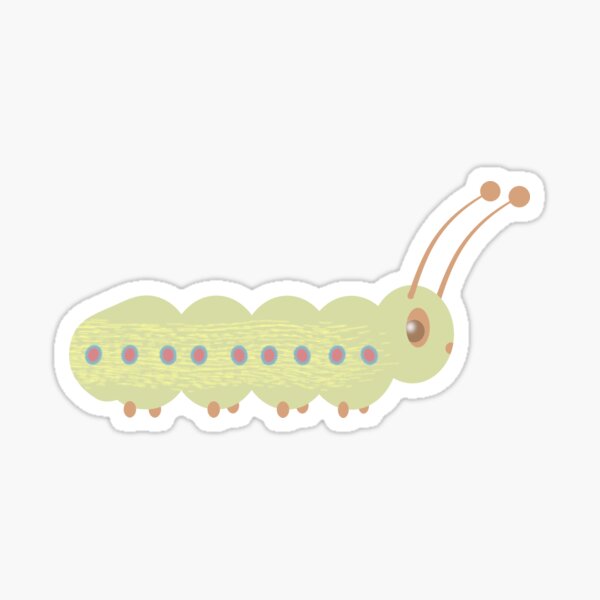 "Simple Cute Caterpillar " Sticker for Sale by MadebyCRO | Redbubble