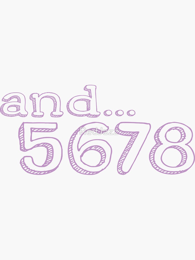 "Classic dancer / And 5678 / purple" Sticker for Sale by RedJazz ...