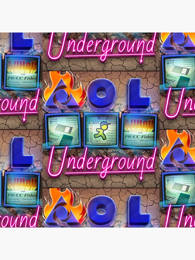 "AOL Underground - new logo" Pin for Sale by AOL-Underground | Redbubble