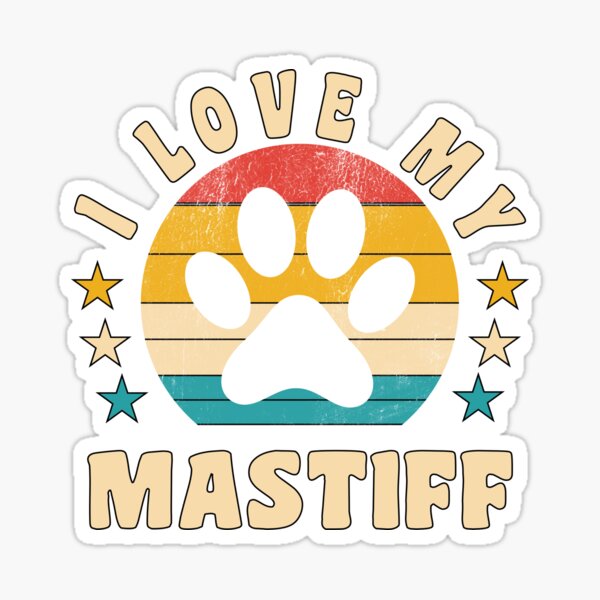 "dog meme,i love my mastiff funny dogs quotes for dog lover" Sticker ...