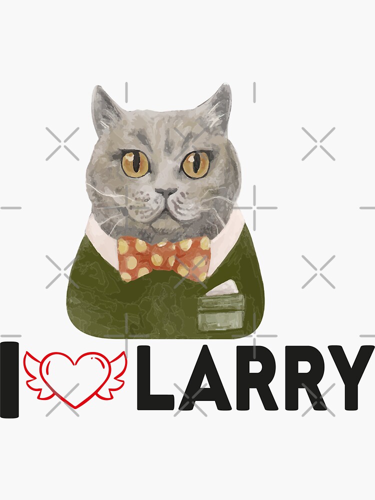 "Larry The Cat" Sticker for Sale by StuffByRedone | Redbubble