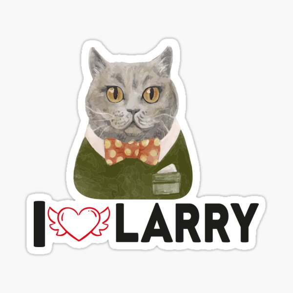 "Larry The Cat" Sticker for Sale by StuffByRedone | Redbubble