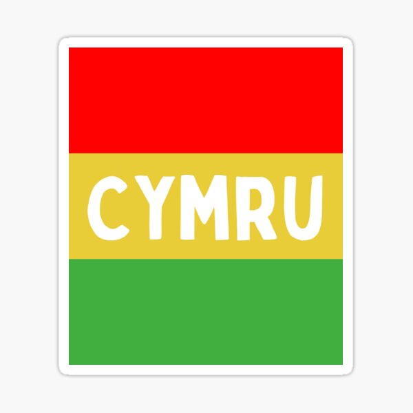 "Cymru Red Yellow Green" Sticker for Sale by LiToDesignCo | Redbubble