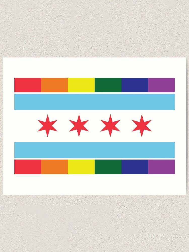 "Chicago Pride Flag 2017" Art Print by dunakin | Redbubble