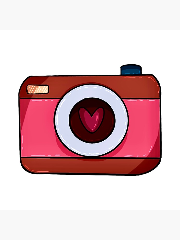 "Cute pink camera " Sticker for Sale by RinnieArt | Redbubble
