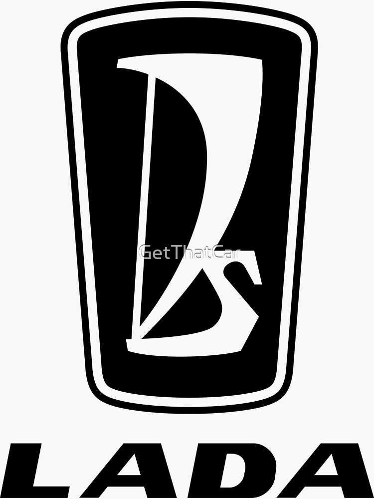 "Lada logo 1975s (black)" Sticker for Sale by GetThatCar | Redbubble