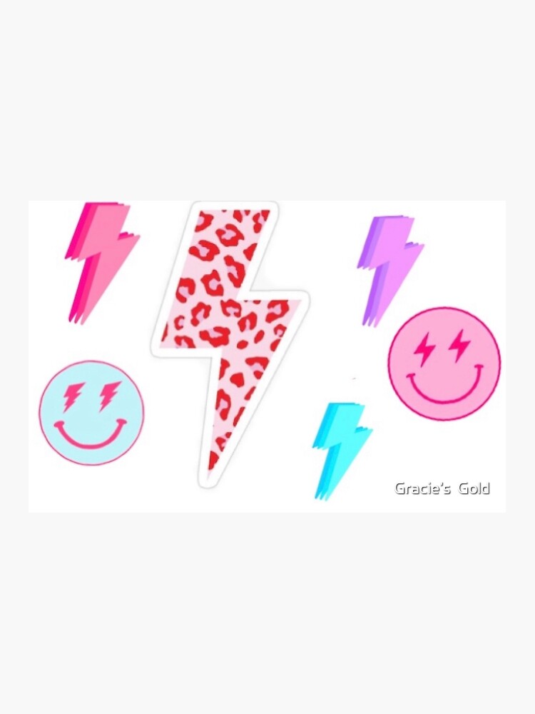 " preppy lightning bolt sticker pack ⚡️?⭐️" Sticker for Sale by ...