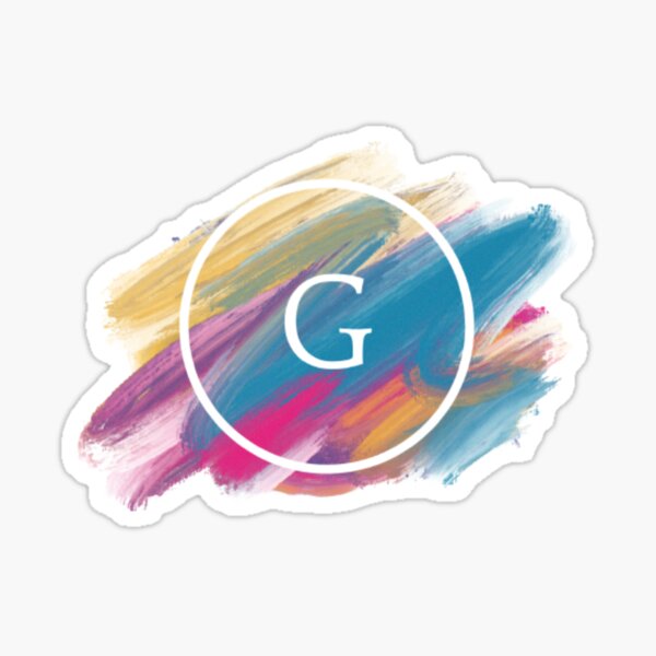 "Monogram G initial circle ." Sticker for Sale by artwithhomer | Redbubble