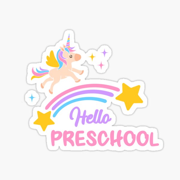 "hello preschool" Sticker for Sale by raniaa-dhm | Redbubble