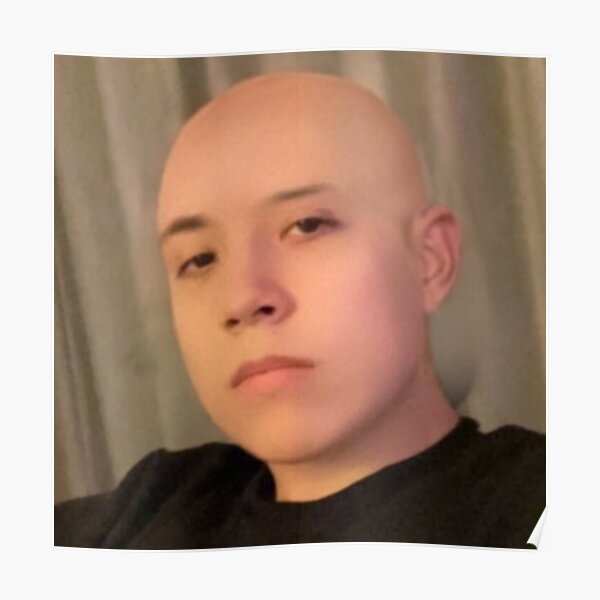 "Bald Quackity selfie" Poster for Sale by sikmnxj | Redbubble