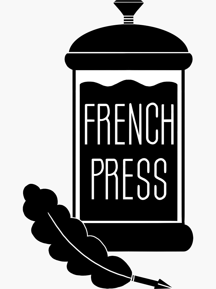 "French Press Design" Sticker for Sale by Kozeniewski | Redbubble