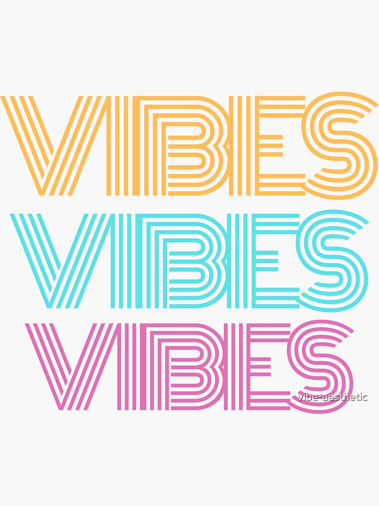"Retro Vibes Design" Sticker for Sale by vibe-aesthetic | Redbubble