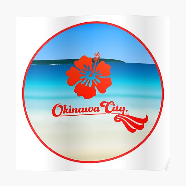"Okinawa City Beach Logo" Poster for Sale by i7Creative | Redbubble