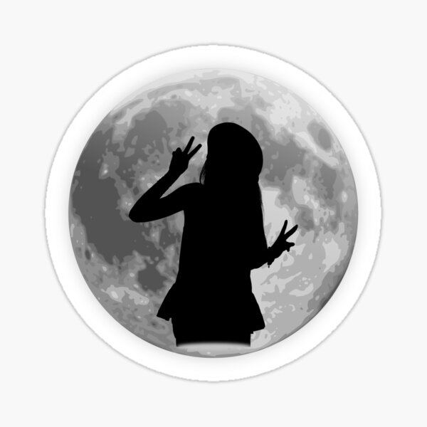 Moon Girl Peace Sign Sticker For Sale By Deansdesigns44 Redbubble