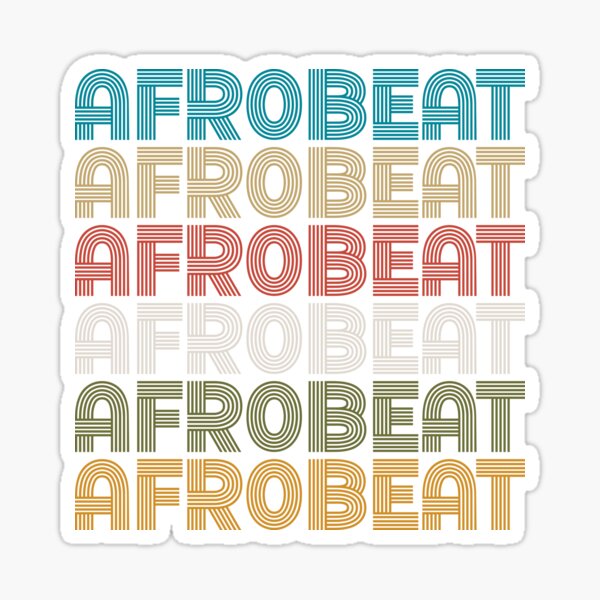 "Afrobeat African Dance Music - Black" Sticker for Sale by ...