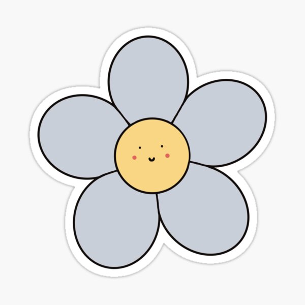 "Cute Baby Blue Flower " Sticker for Sale by Picujess | Redbubble