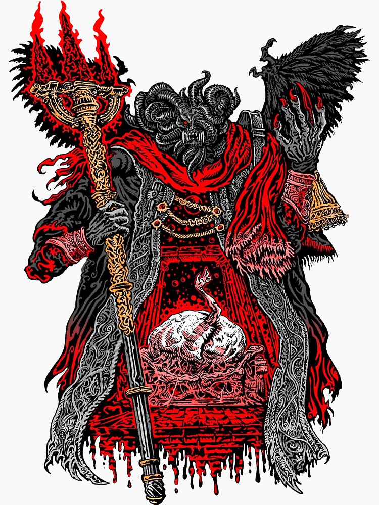 "Mohg, Lord of Blood" Sticker for Sale by inkomodo | Redbubble