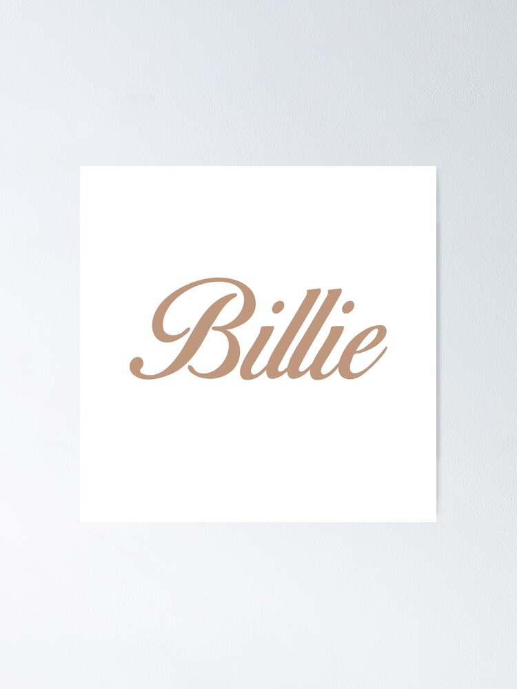 "Billie Eilish name" Poster for Sale by Labhrain | Redbubble