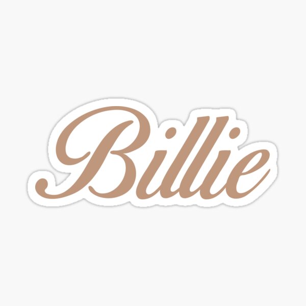 "Billie Eilish name" Sticker for Sale by Labhrain | Redbubble