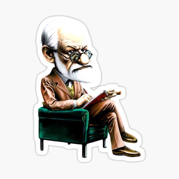"sigmund freud" Sticker for Sale by deztees | Redbubble