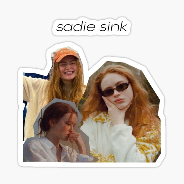 "Sadie Sink" Sticker for Sale by dovetastic123 | Redbubble