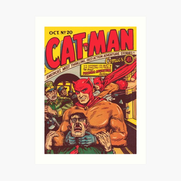 "Catman 20 Classic Hitler Choking Comic Vintage Superhero Adventure ...