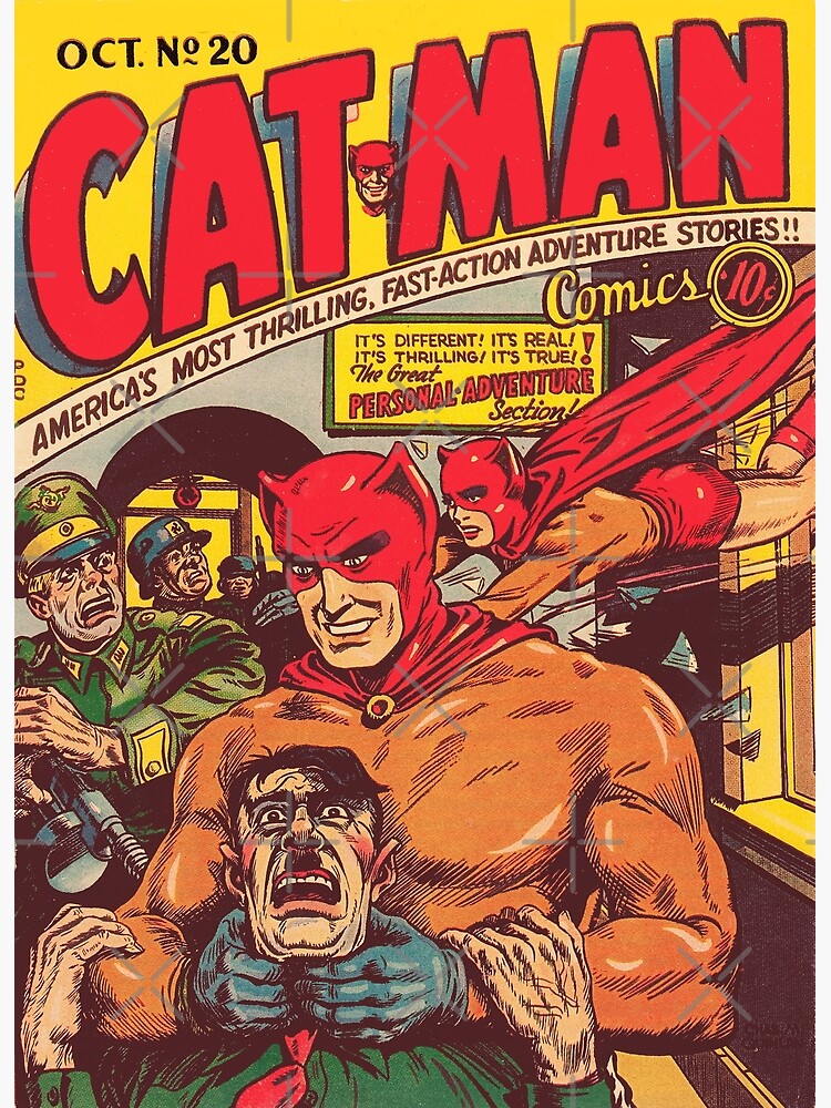 "Catman 20 Classic Hitler Choking Comic Vintage Superhero Adventure ...