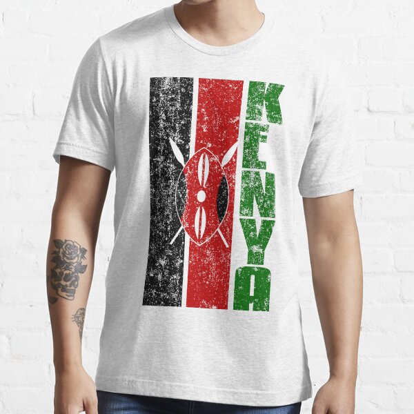 "Kenyan Flag Vintage - Green" T-shirt for Sale by PearlMoonGrapes ...