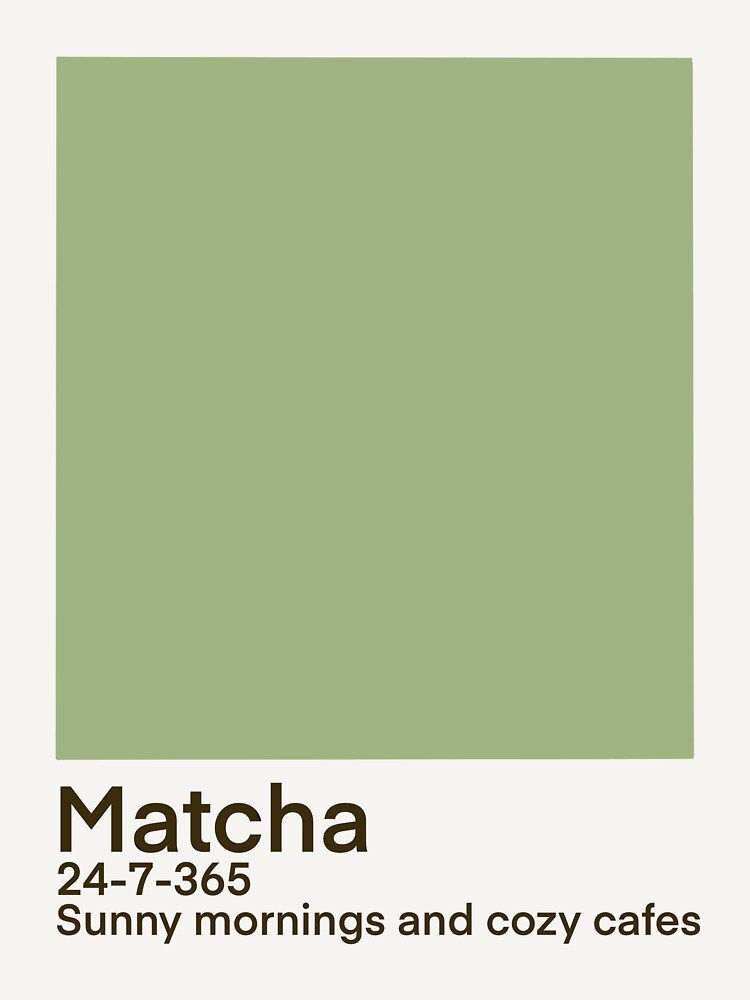 "Matcha tea color swatch" Sticker for Sale by madebymadalyn | Redbubble