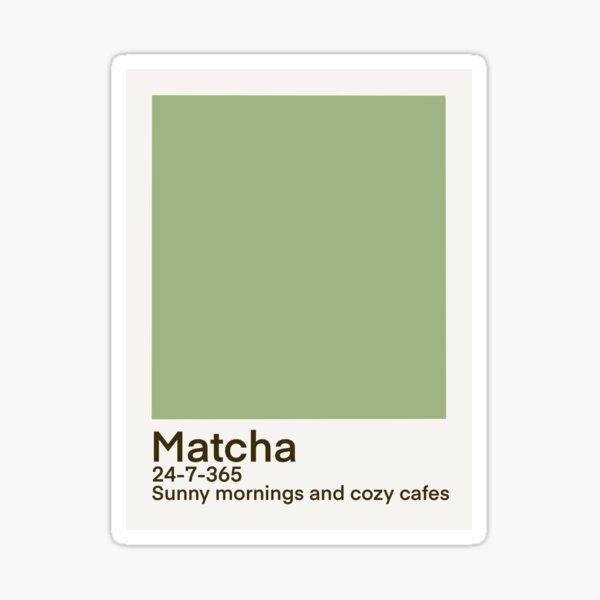 "Matcha tea color swatch" Sticker for Sale by madebymadalyn | Redbubble