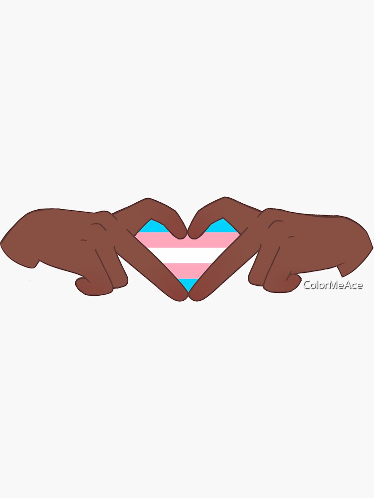 "Trans Pride Heart Hands (style1)" Sticker for Sale by ColorMeAce ...