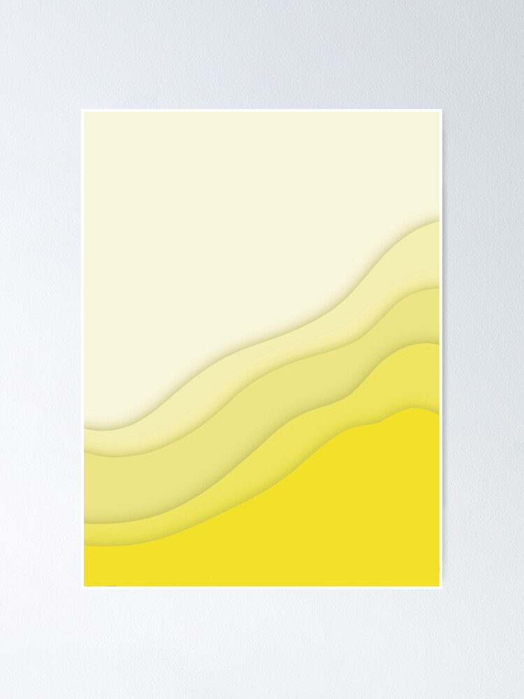 "Yellow Aesthetic Different Shades Layers" Poster for Sale by ...