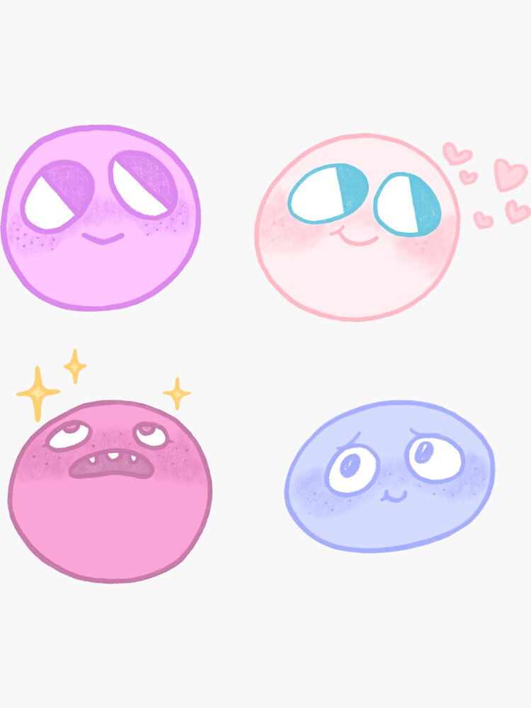 "Cute Blob Faces" Sticker for Sale by BugPokemonBoy | Redbubble
