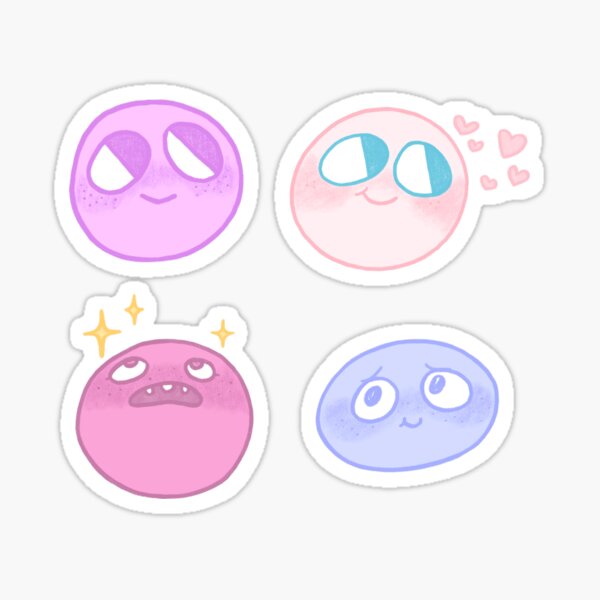 "Cute Blob Faces" Sticker for Sale by BugPokemonBoy | Redbubble