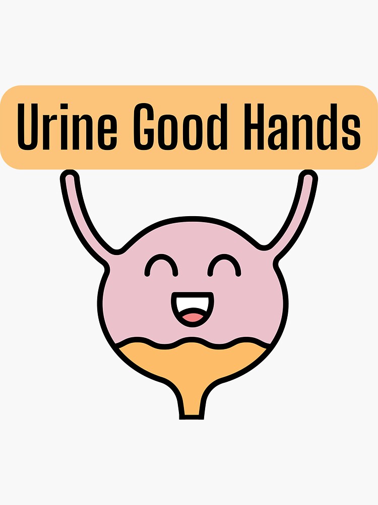 "Urine Good Hands" Sticker for Sale by DrGartland | Redbubble