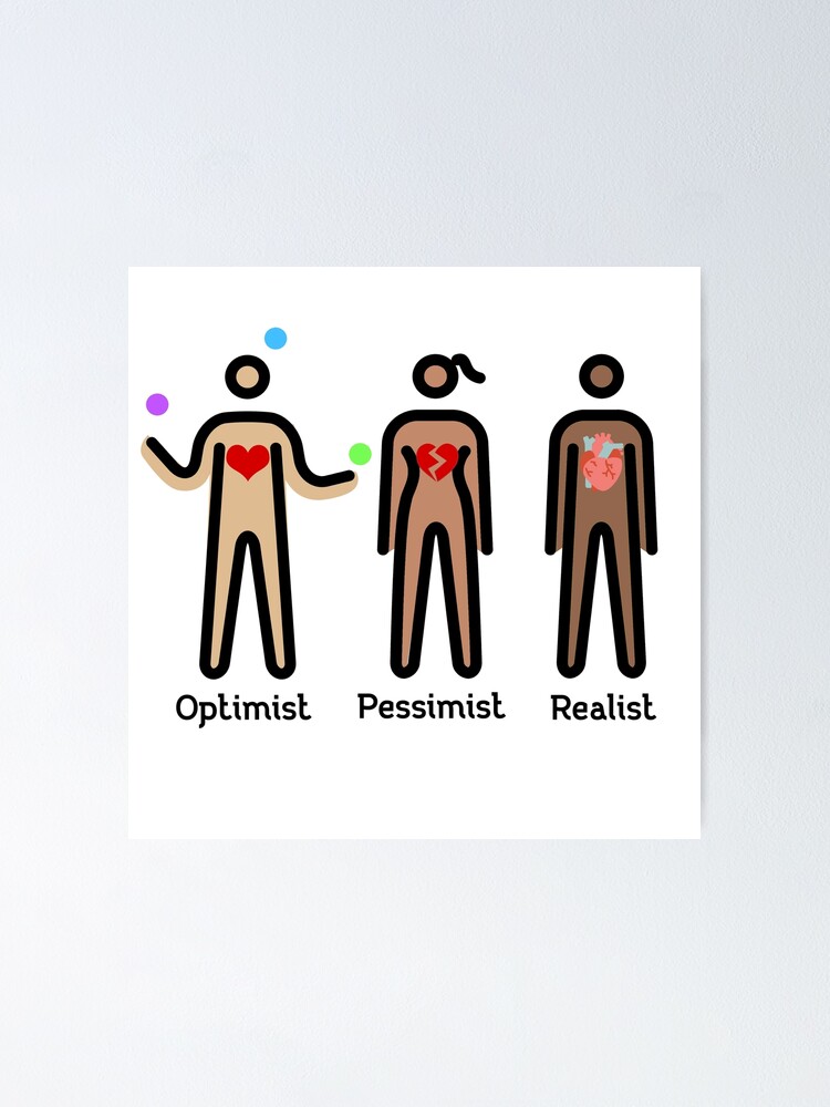 "Choices: Optimist, Pessimist or Realist" Poster for Sale by Finde ...