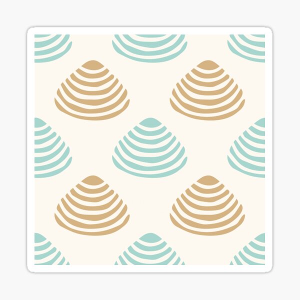"Dual-tone Seashell Clam" Sticker for Sale by Crixium | Redbubble