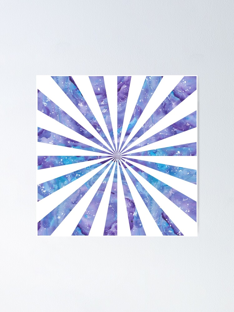 "Purple and Blue Watercolor Starburst" Poster for Sale by PaperElement ...