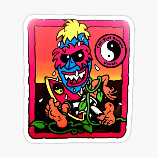 "T&C Wave Warrior Wipeout (retro 80s)" Sticker for Sale by SoCalKid ...