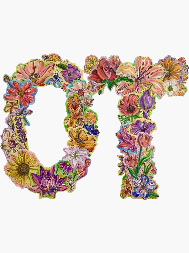 "Occupational Therapy Flowers" Sticker for Sale by Lenaartist | Redbubble