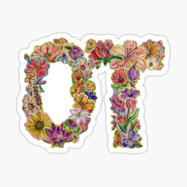 "Occupational Therapy Flowers" Sticker for Sale by Lenaartist | Redbubble