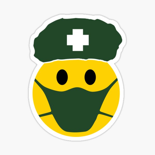 "Doc Corona Covid Smiley medical masked funny" Sticker for Sale by ...