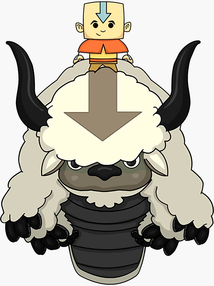 "Appa with the choppa cute" Sticker for Sale by Kimberly003 | Redbubble