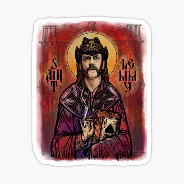 "Saint Lemmy" Sticker for Sale by MecKino | Redbubble