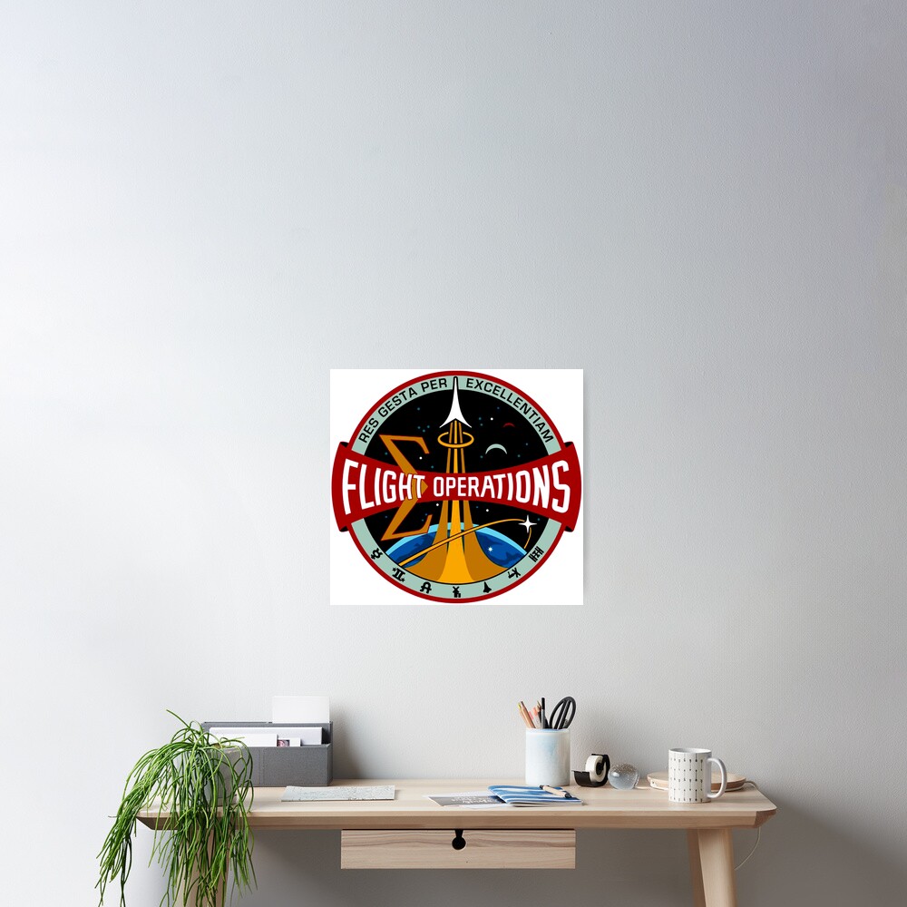 "NASA Flight Operations Directorate Logo" Poster for Sale by ...