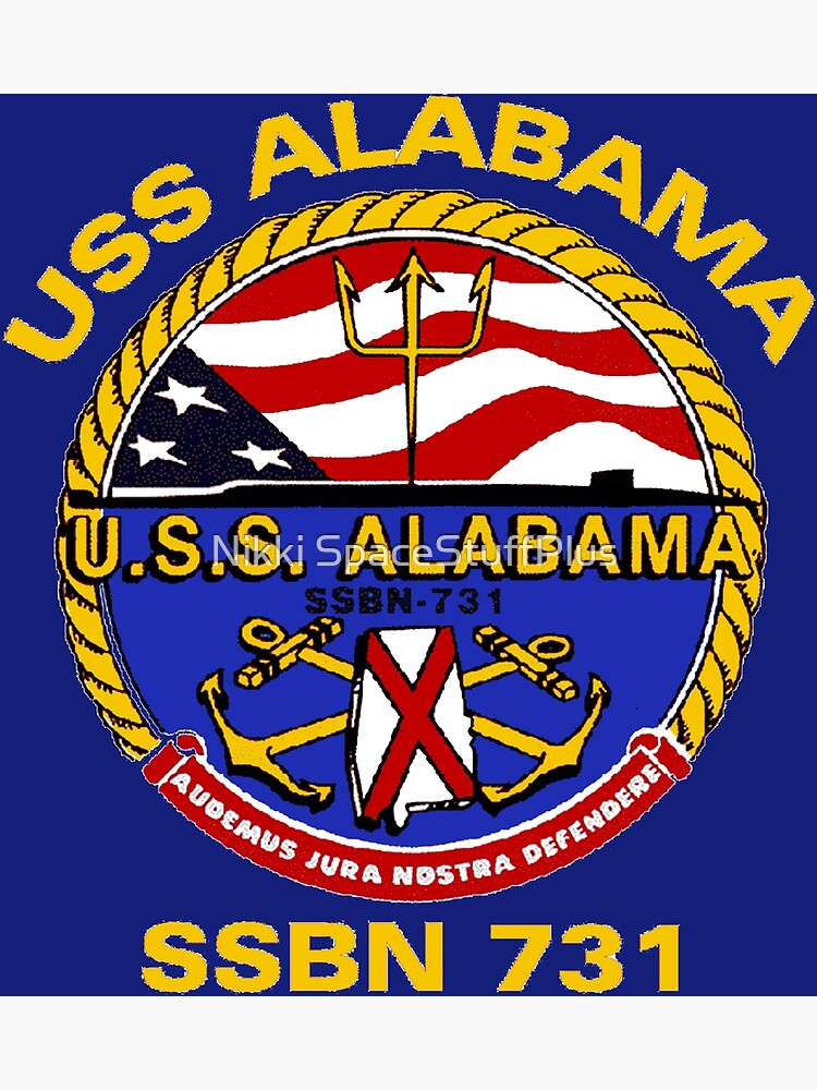 "USS Alabama (SSBN-731) Crest for Dark Colors" Poster for Sale by Nikki ...